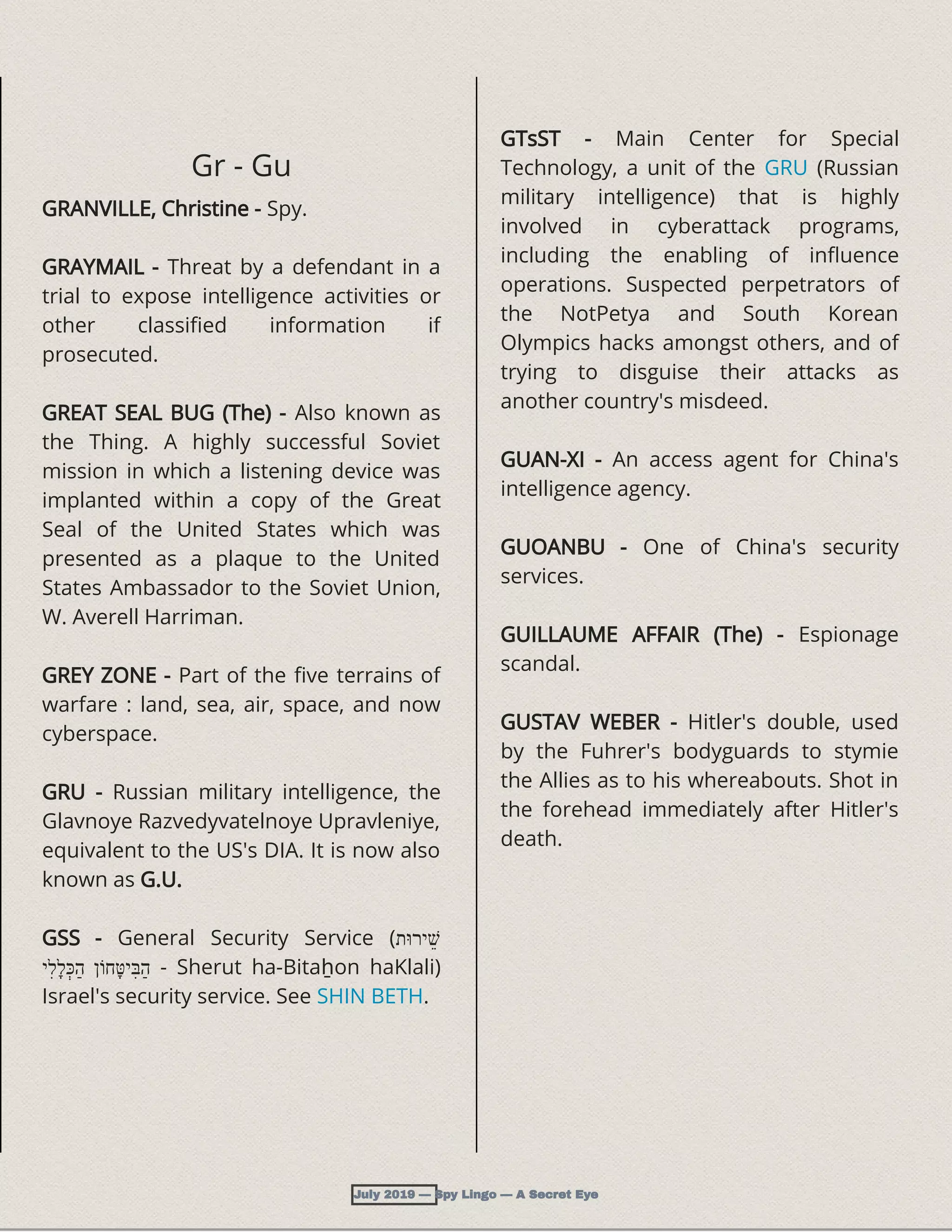 Spy Lingo - A Compendium Of Terms Used In The Intelligence Trade | PDF