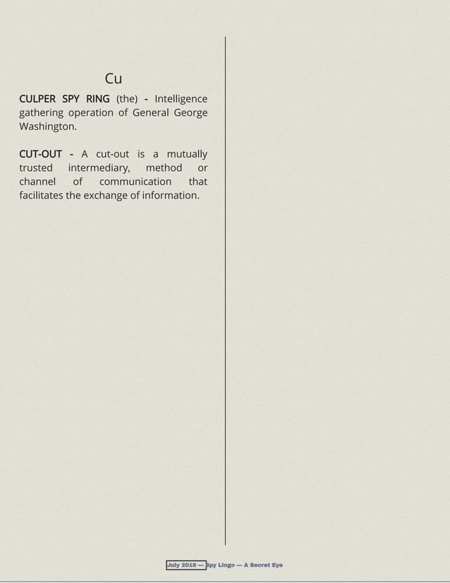 Spy Lingo - A Compendium Of Terms Used In The Intelligence Trade | PDF