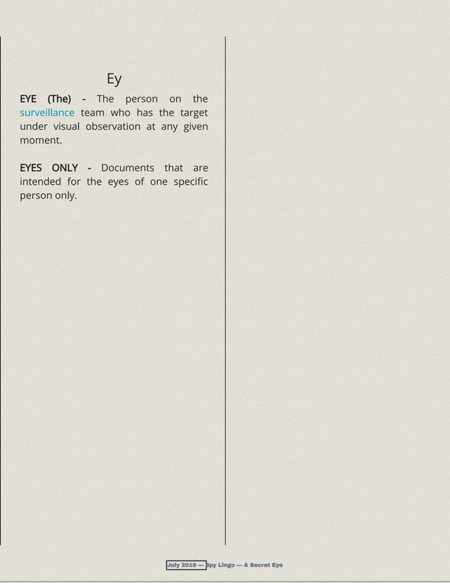 Spy Lingo - A Compendium Of Terms Used In The Intelligence Trade | PDF