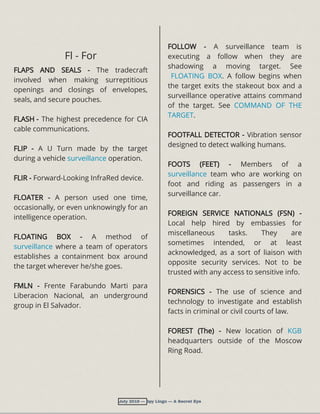 Spy Lingo - A Compendium Of Terms Used In The Intelligence Trade | PDF