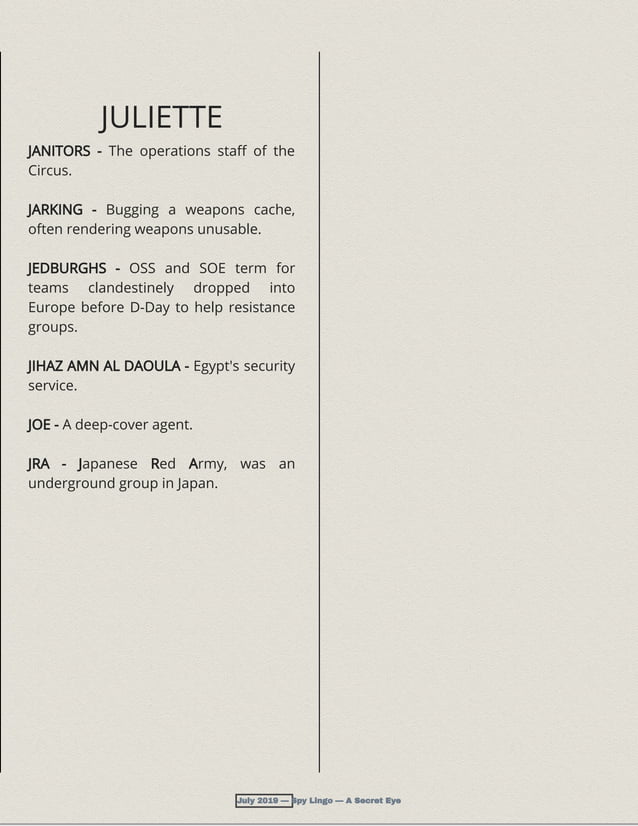 Spy Lingo - A Compendium Of Terms Used In The Intelligence Trade | PDF