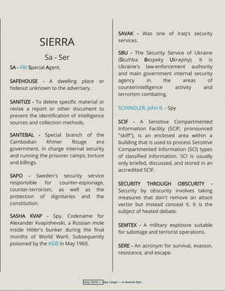 Spy Lingo - A Compendium Of Terms Used In The Intelligence Trade | PDF