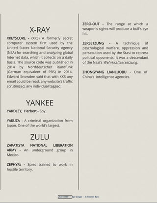 Spy Lingo - A Compendium Of Terms Used In The Intelligence Trade | PDF