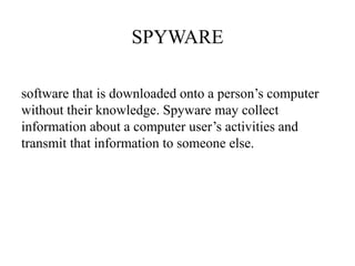 Spyware, spying software, computer spying | PPT
