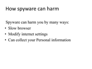 Spyware, spying software, computer spying | PPT