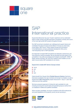 Square One Resources Brochure | PDF