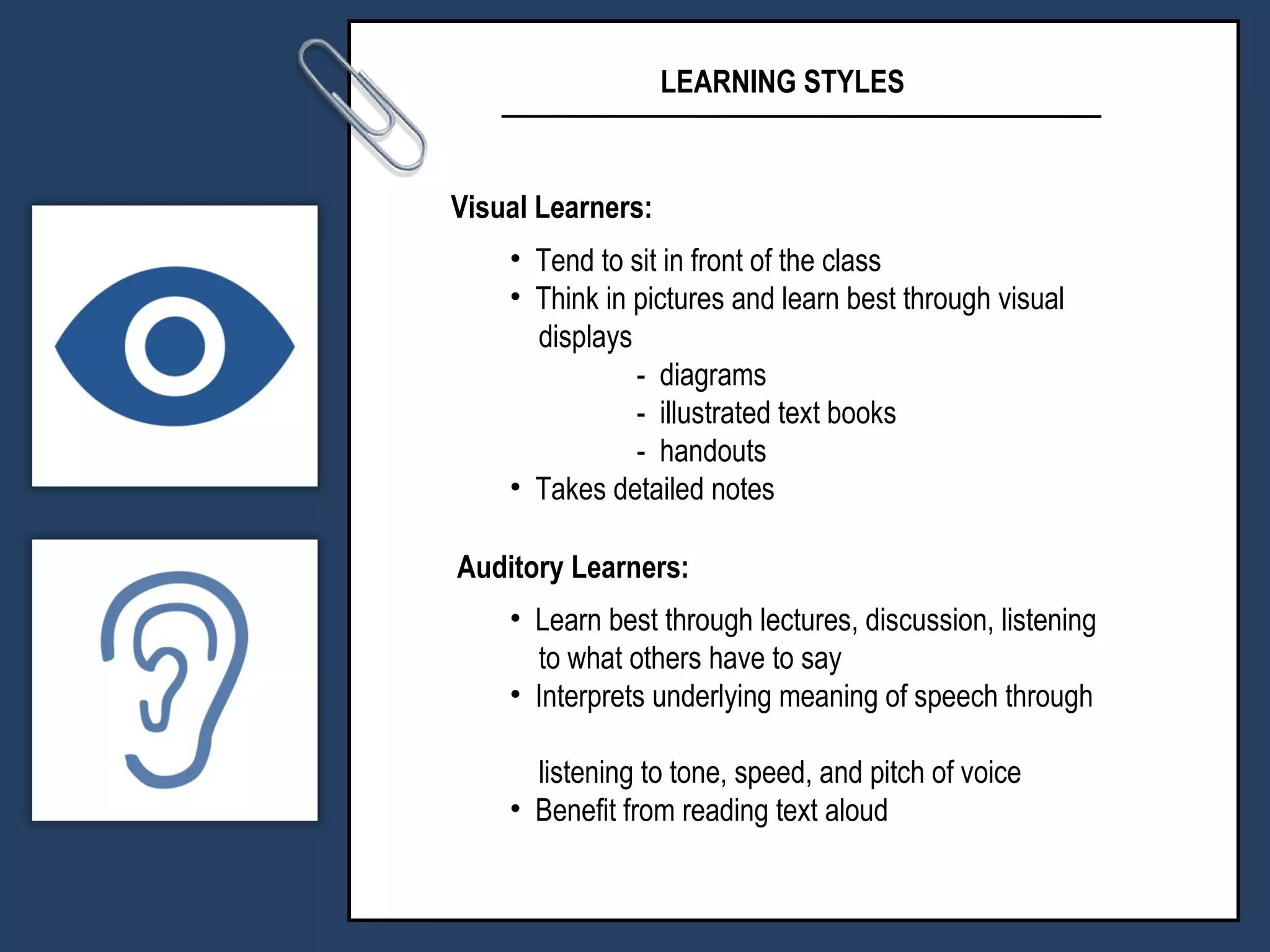 Learning Styles, SQ3R & CNT Methods | PPT