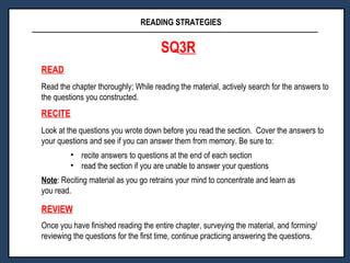 Learning Styles, SQ3R & CNT Methods | PPT