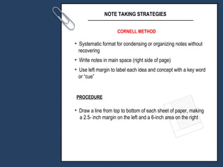 Learning Styles, SQ3R & CNT Methods | PPT