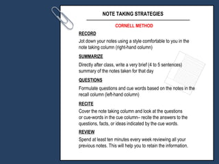 Learning Styles, SQ3R & CNT Methods | PPT