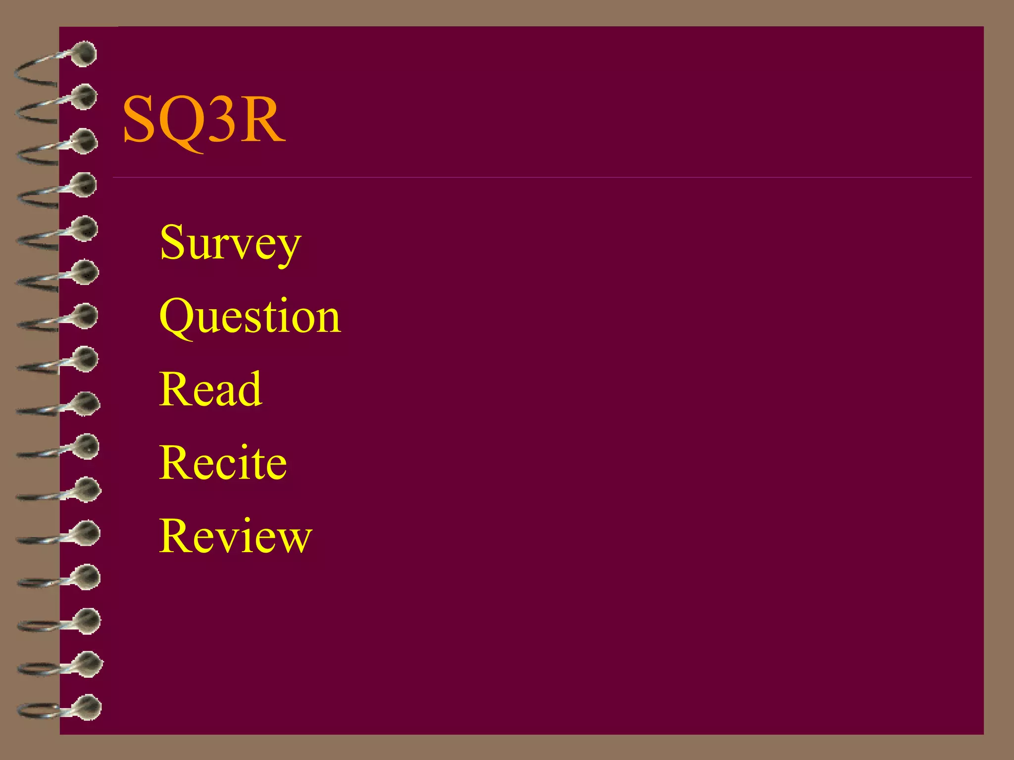 SQ3R Reading | PPT