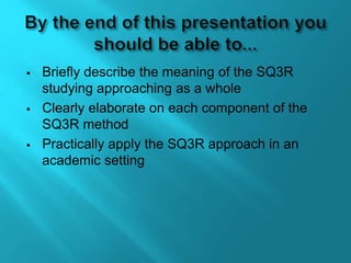 SQ3R reading method | PPTX