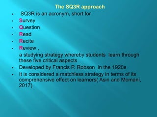 SQ3R reading method | PPTX