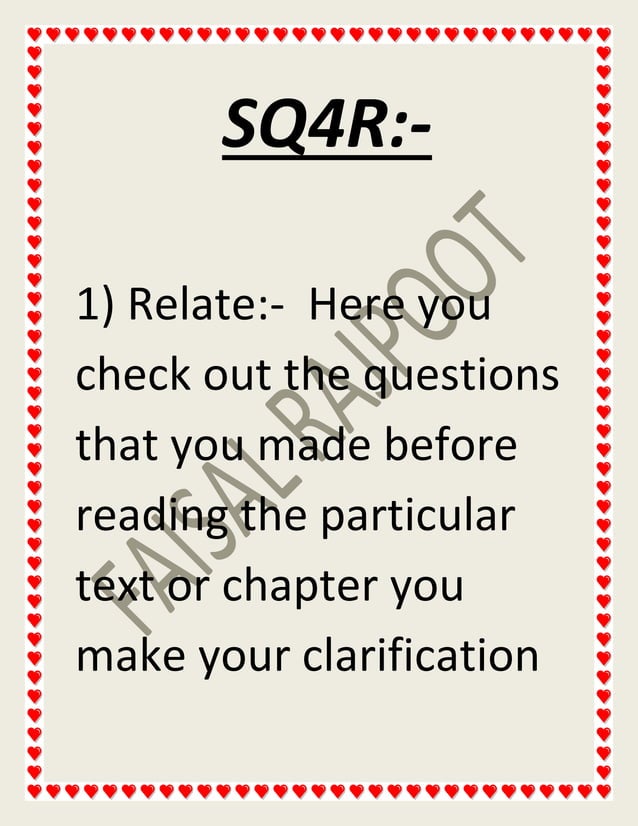 SQ4R | PDF
