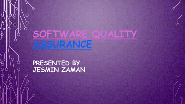 Software Quality assurance Introduction & Software process models | PPT