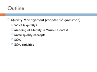Software Quality Assurance presentation. | PPT