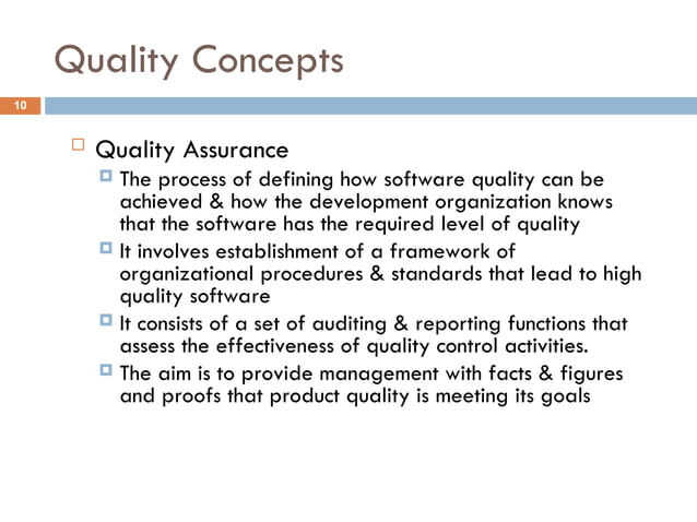 Software Quality Assurance presentation. | PPT