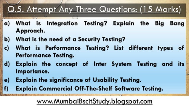 Software Quality Assurance (May – 2019) [Choice Based | Question Paper] | PDF