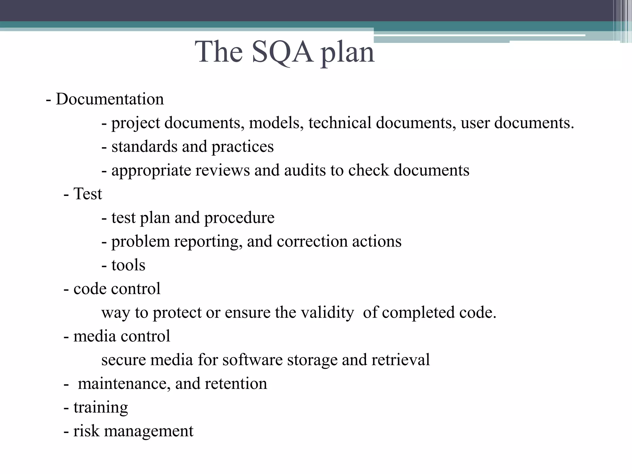 Sqa plan | PPT