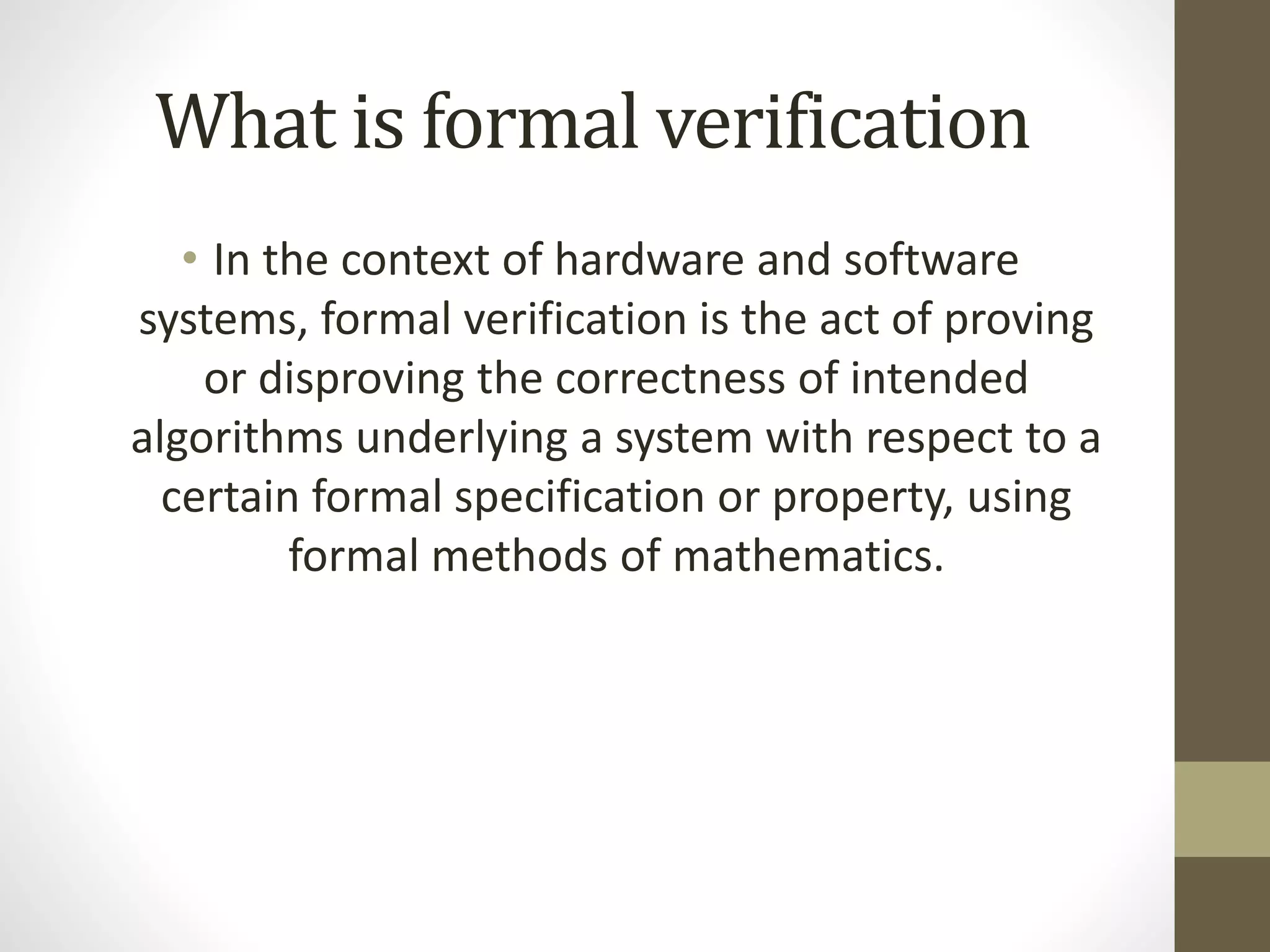 formal verification | PPTX