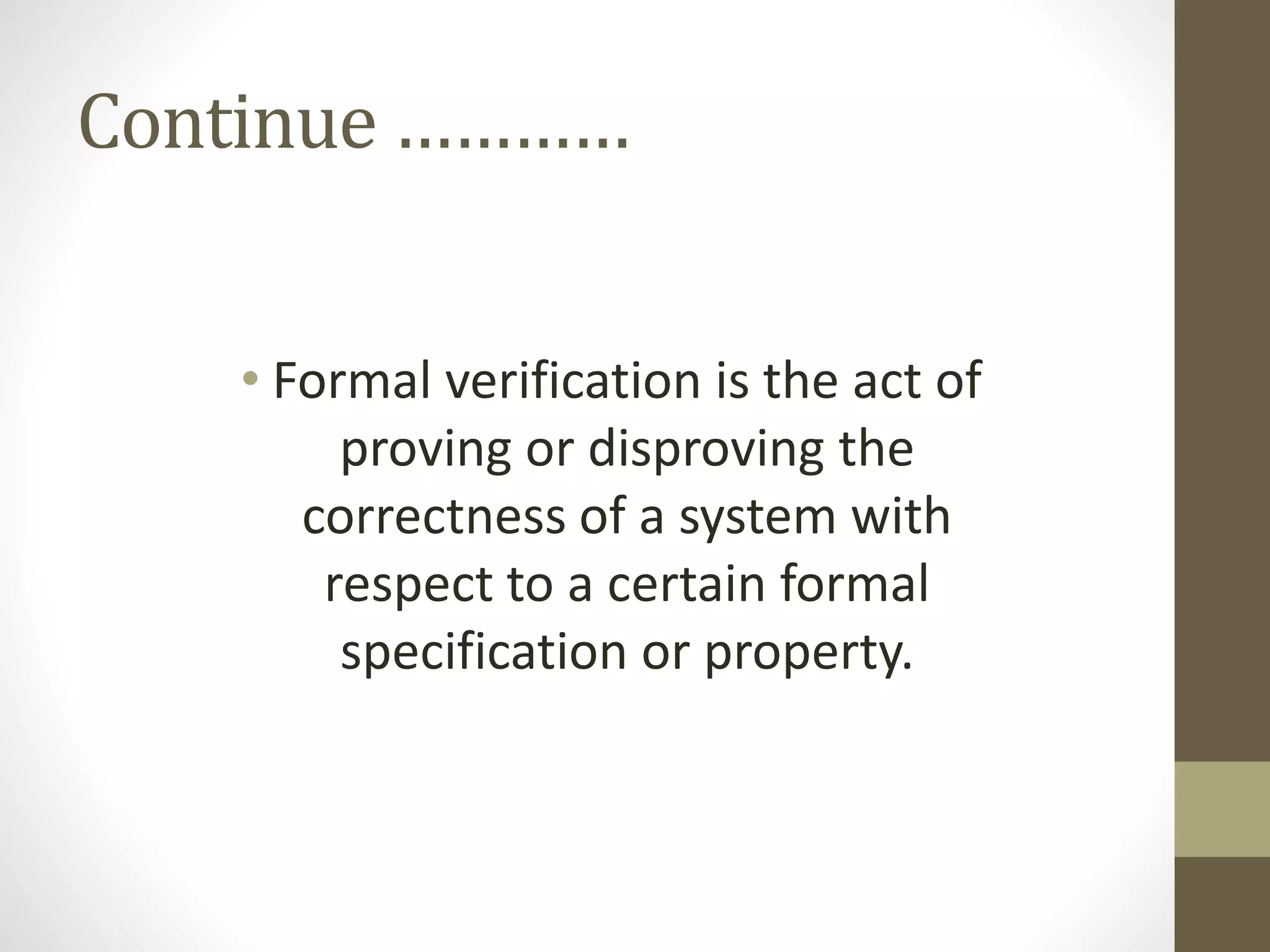 formal verification | PPTX