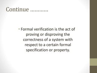 formal verification | PPTX