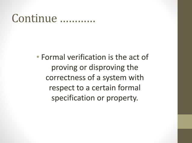 formal verification | PPTX