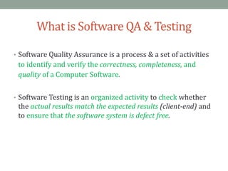 Software Testing | PPTX | Technology & Computing