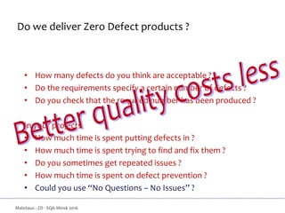 Examples how to move towards Zero Defects | PPTX