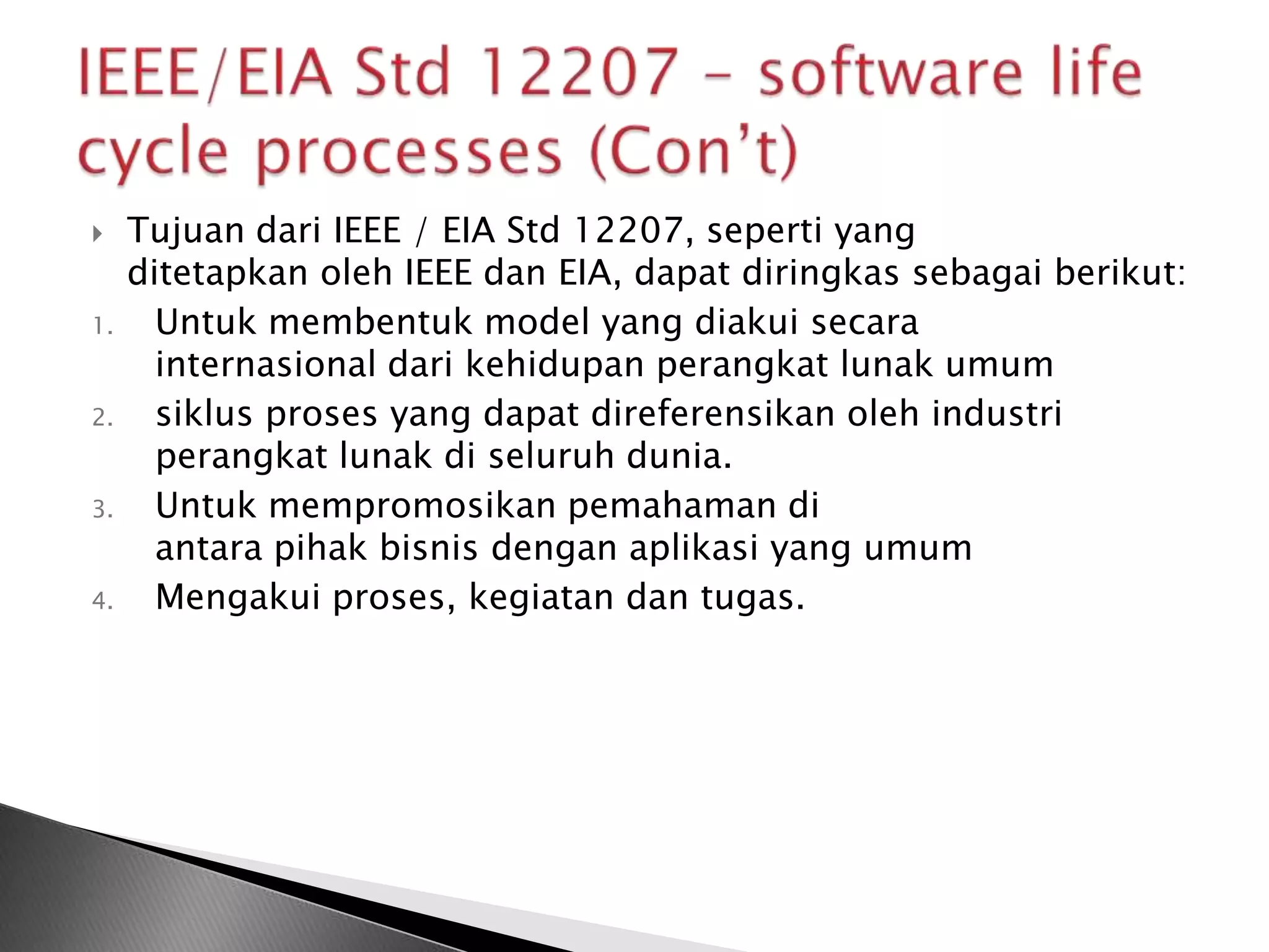 Sqa project process standards ieee software engineering standards | PPTX