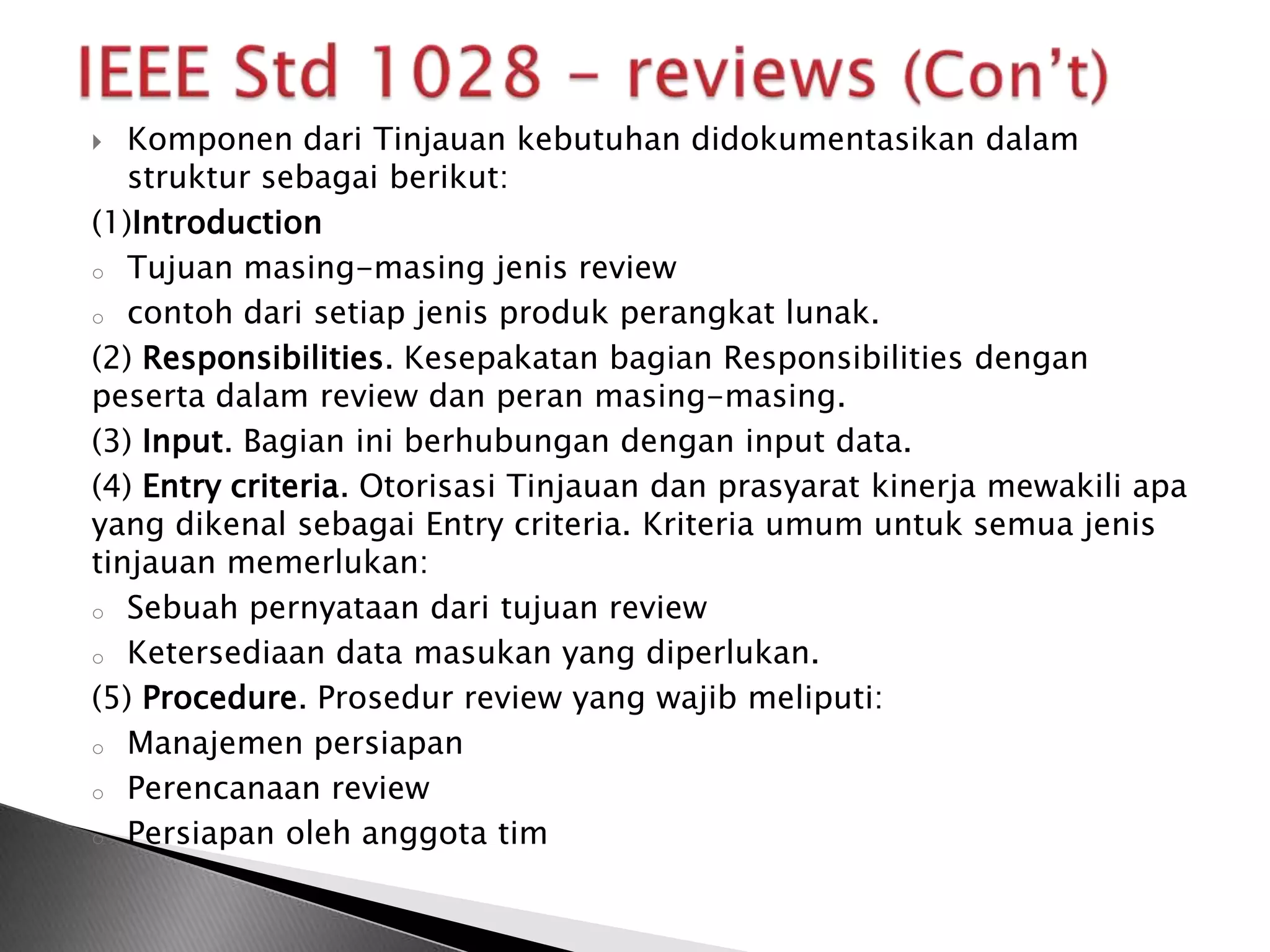 Sqa project process standards ieee software engineering standards | PPTX
