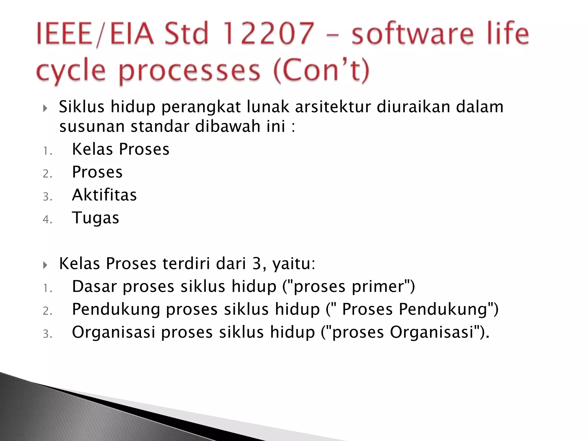 Sqa project process standards ieee software engineering standards | PPTX