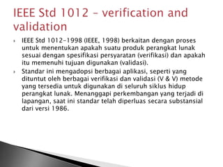 Sqa project process standards ieee software engineering standards | PPTX