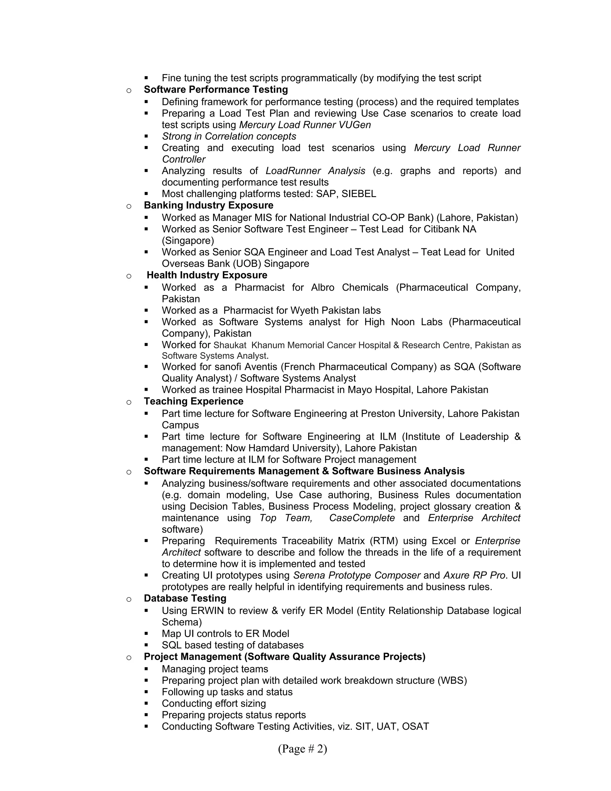 Skills Profile | DOC