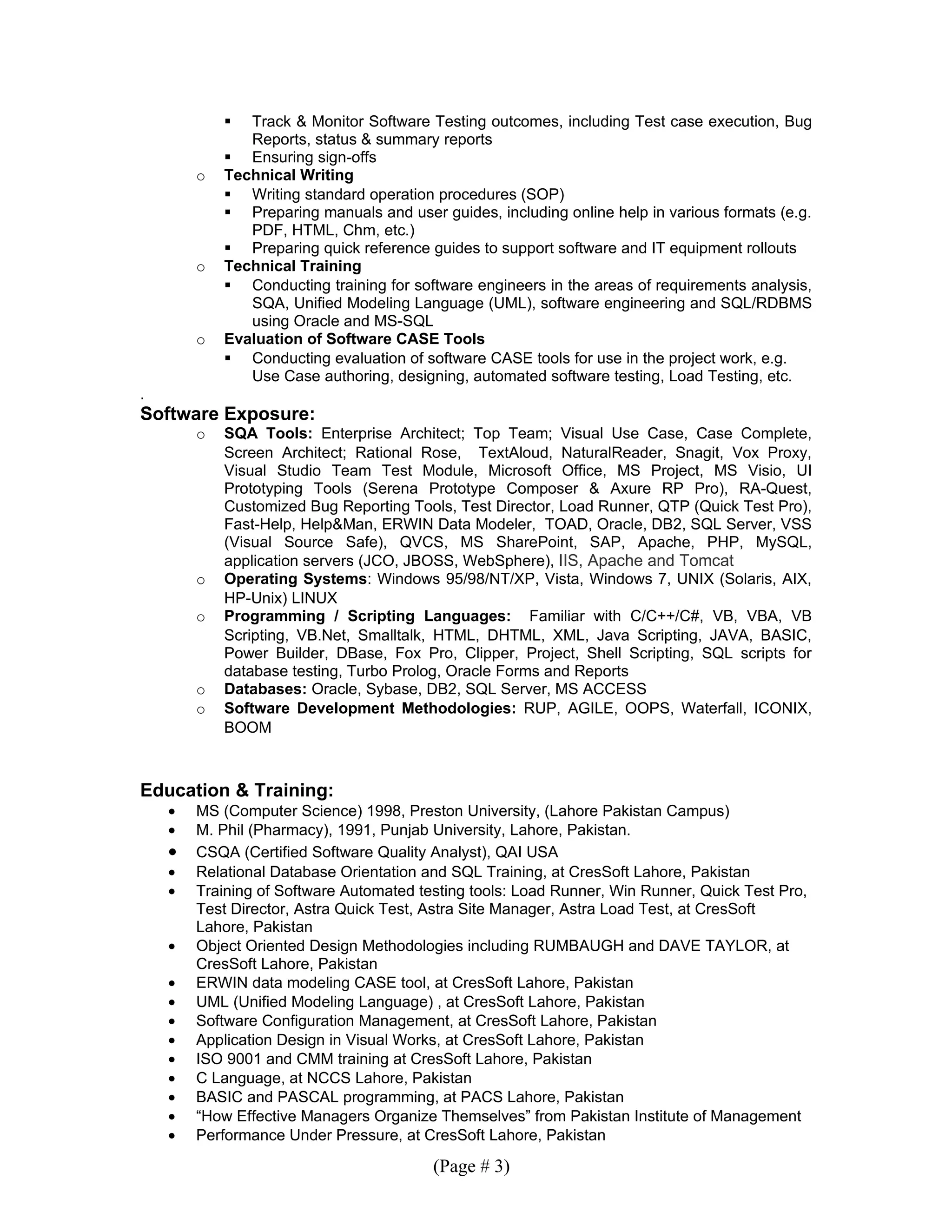 Skills Profile | DOC