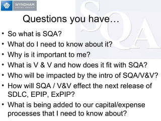 Sqa V And V Share | PPT