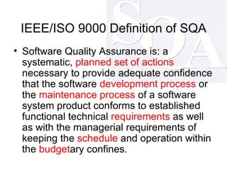 SQA V And V Intro & History | PPT