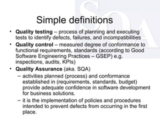 SQA V And V Intro & History | PPT