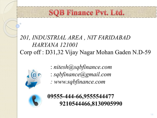 Sqb finance profile | PPTX