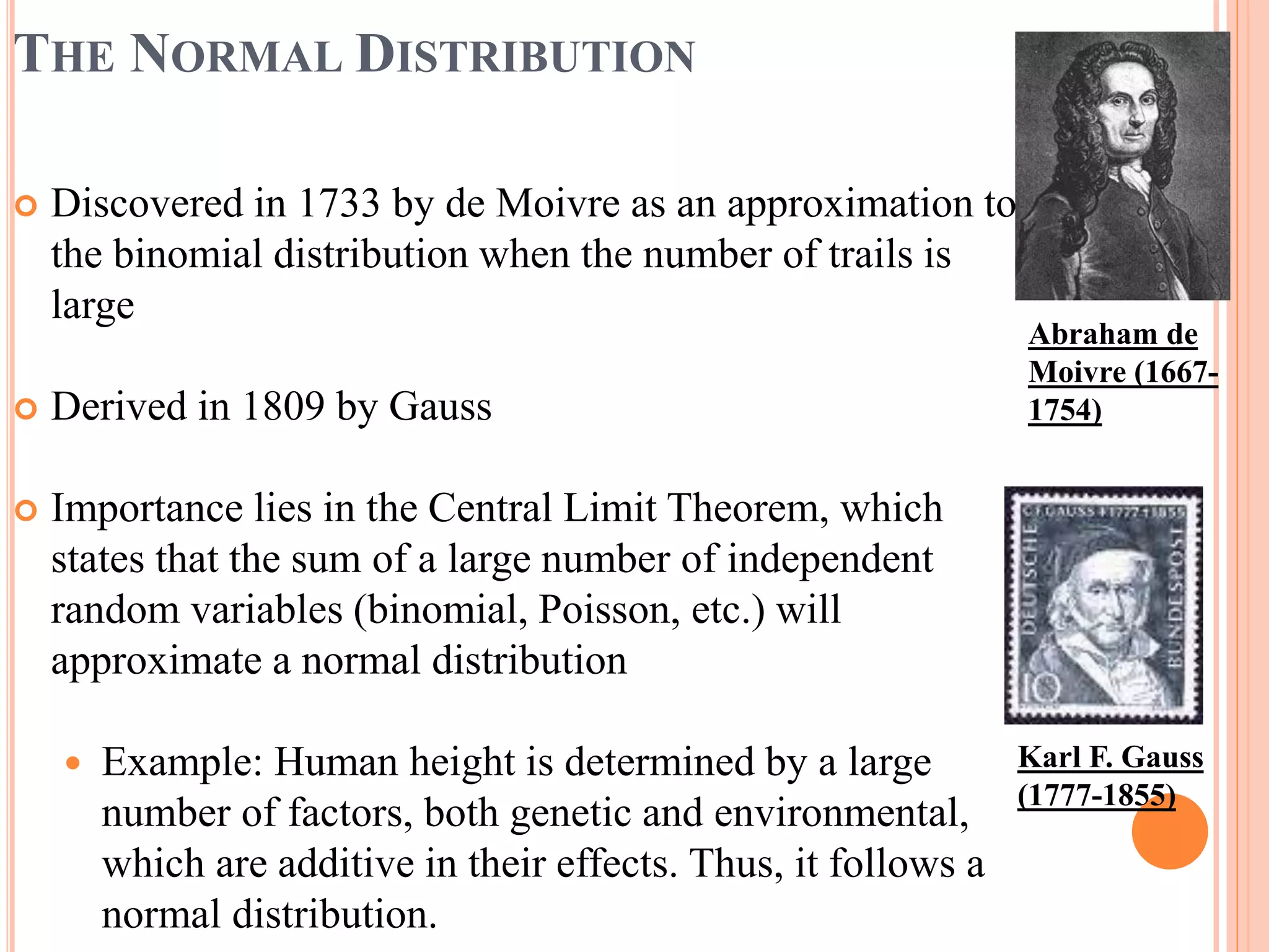 The Binomial, Poisson, and Normal Distributions | PPTX