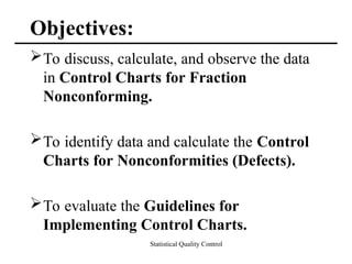 Control chart for attributes in Statistical Quality control | PPT
