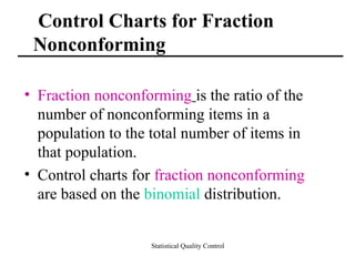 Control chart for attributes in Statistical Quality control | PPT
