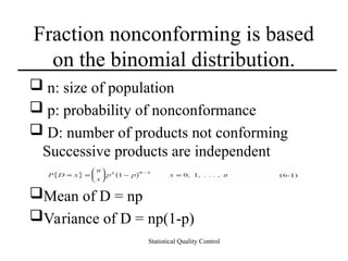 Control chart for attributes in Statistical Quality control | PPT