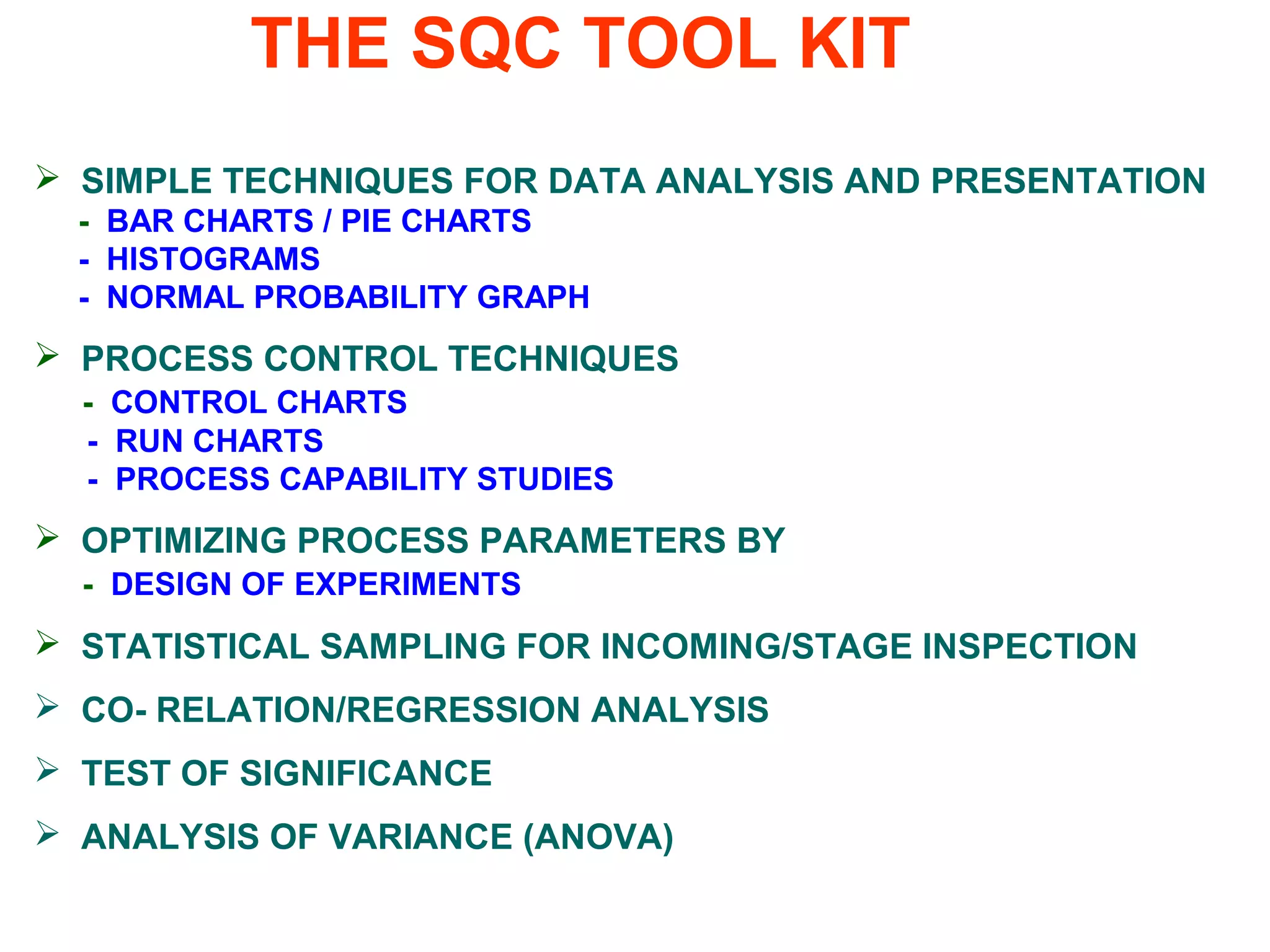 STATISTICAL QUALITY CONTROL | PPT