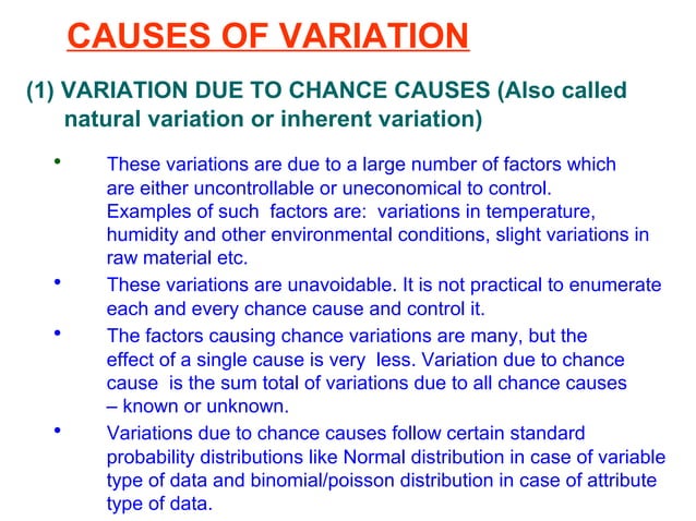 STATISTICAL QUALITY CONTROL | PPT | Physics | Science