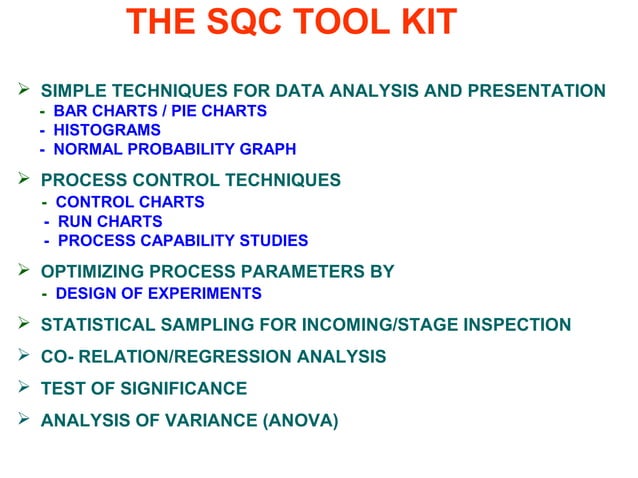 STATISTICAL QUALITY CONTROL | PPT | Physics | Science