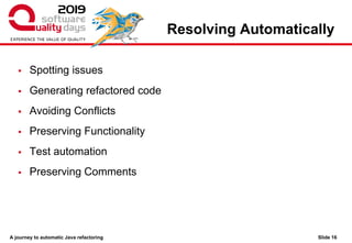 Automatic Java Refactoring | PPT | Free Download