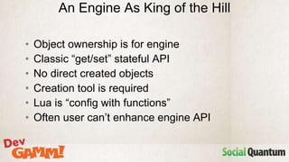 Lua. The Splendors and Miseries of Game Scripting | PPT