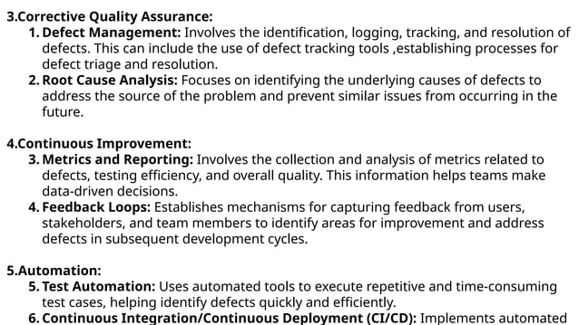 Classification of quality assurance as dealing with defects in software quality assurance | PPTX ...
