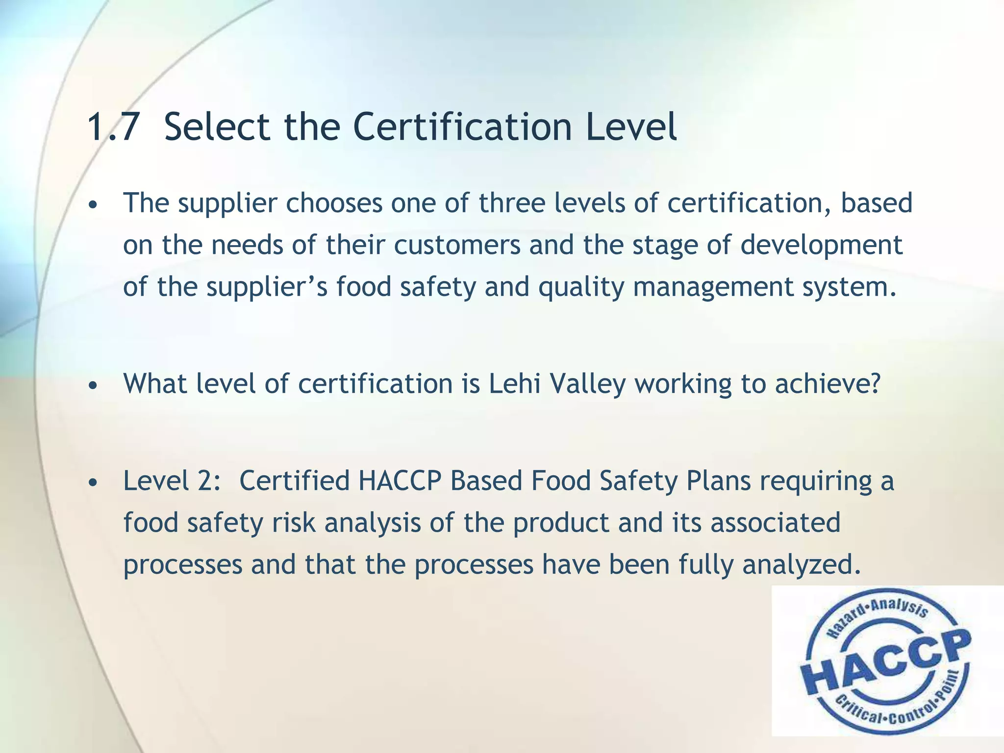 Implementing and Maintaining the Safe Quality Food (SQF) Code | PPTX